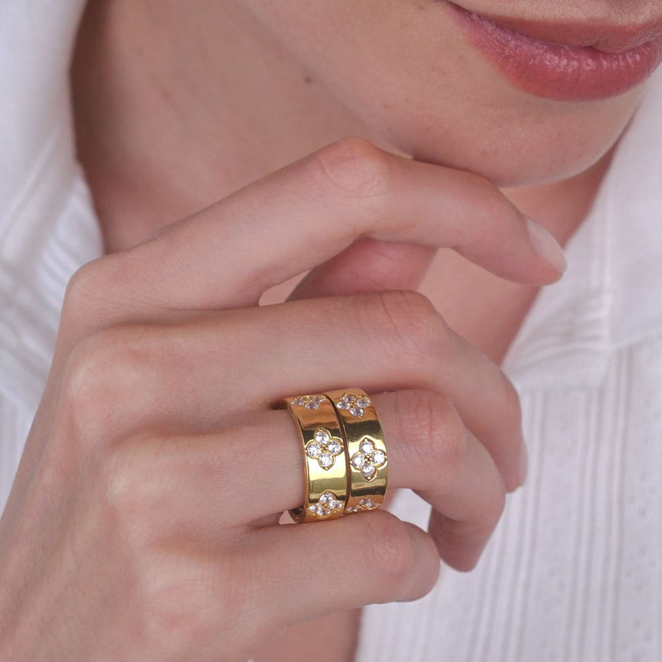 Buy 18K Gold Polished Rings for Women | Fedoma Jewellery