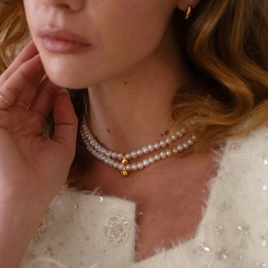 Handcrafted Beautiful White Gold & Vintage Pearl Necklaces – Fedoma